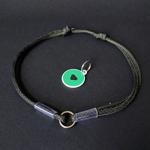Tag collar gray M | Animal-id.net