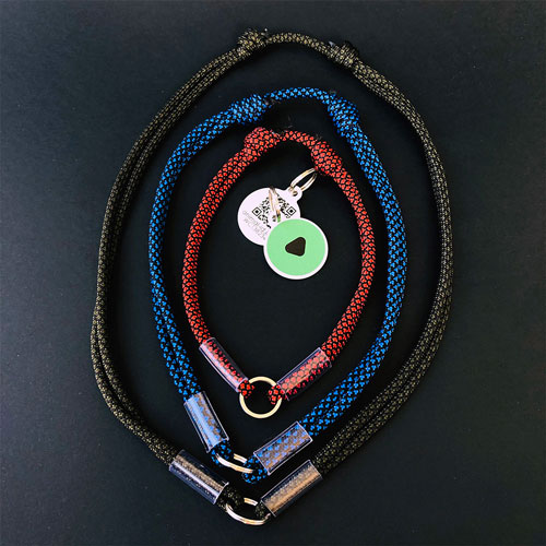 Tag collar gray M | Animal-id.net